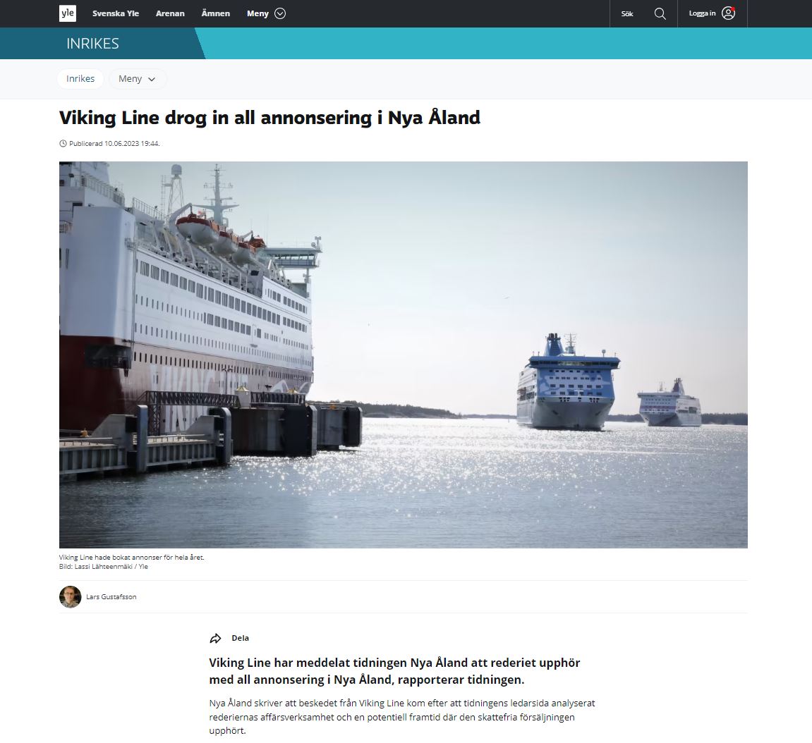 Viking Line-rapportering | Nya Åland